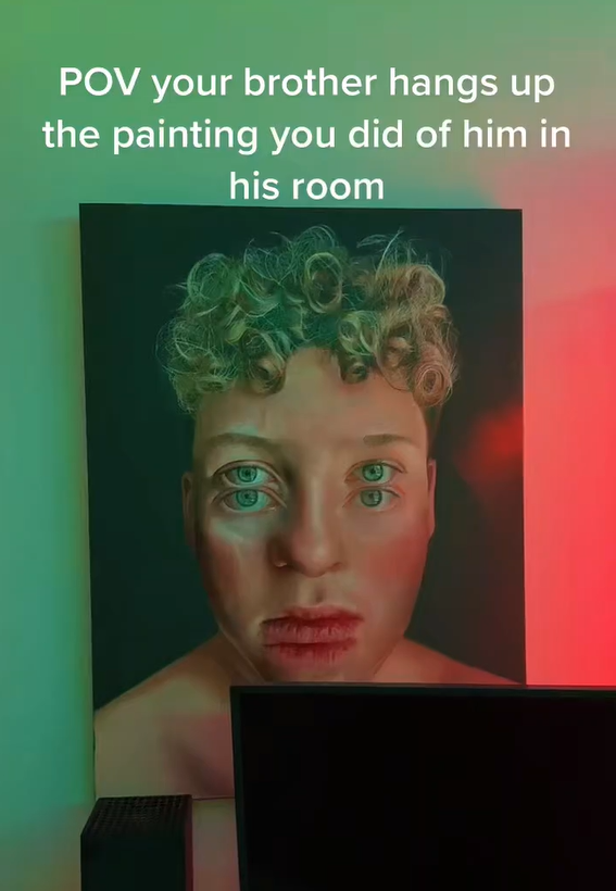 Emotional reaction to a hand painted artwork by a contemporary artist