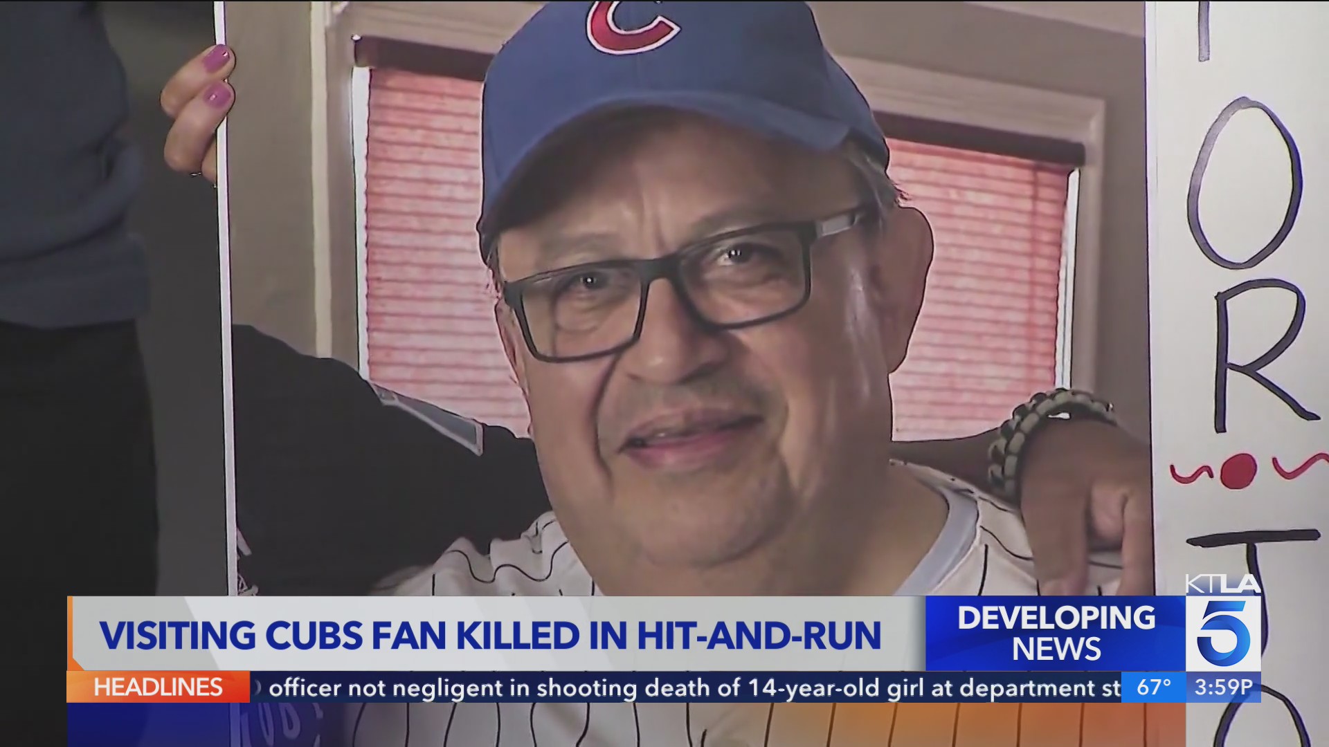 Visiting Cubs fan killed by hit-and-run driver in South LA