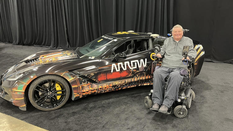 Semi-autonomous mobility Corvette driven by Sam Schmidt up for sale
