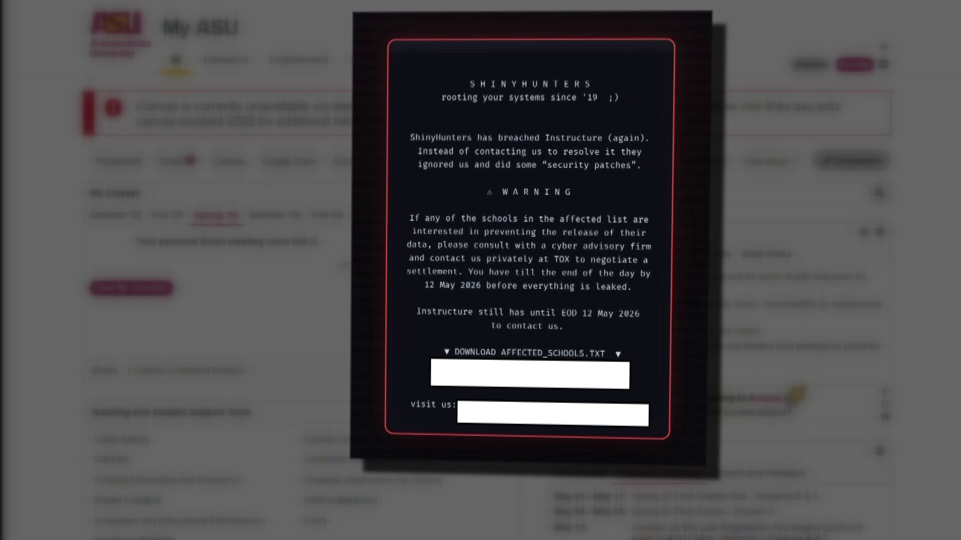 Cyberattack disrupts ASU finals week, leaving students unable to ...