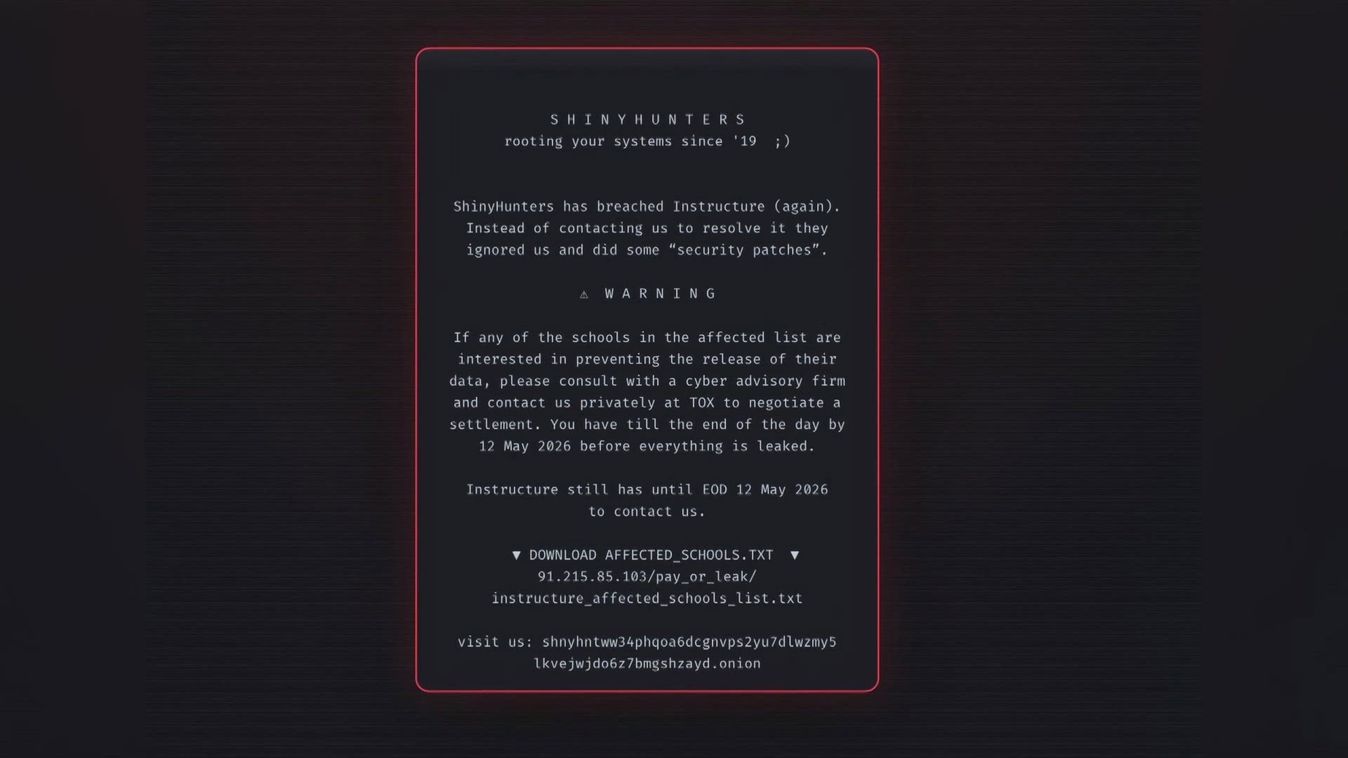 Hackers breach Canvas learning platform