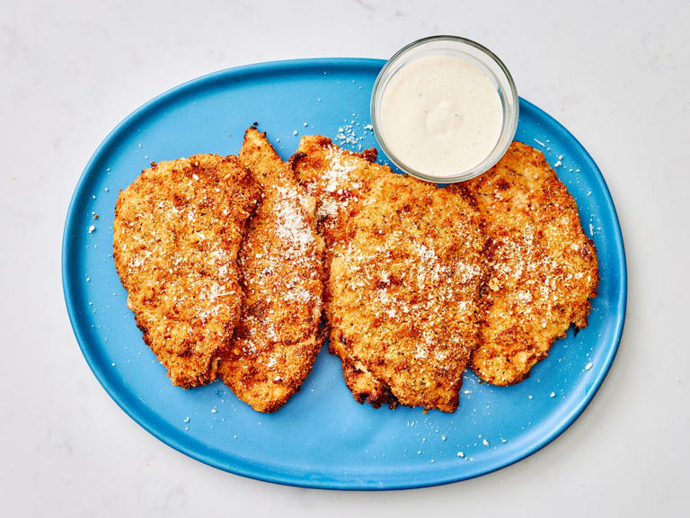These Caesar chicken cutlets are our new favorite weeknight dinner