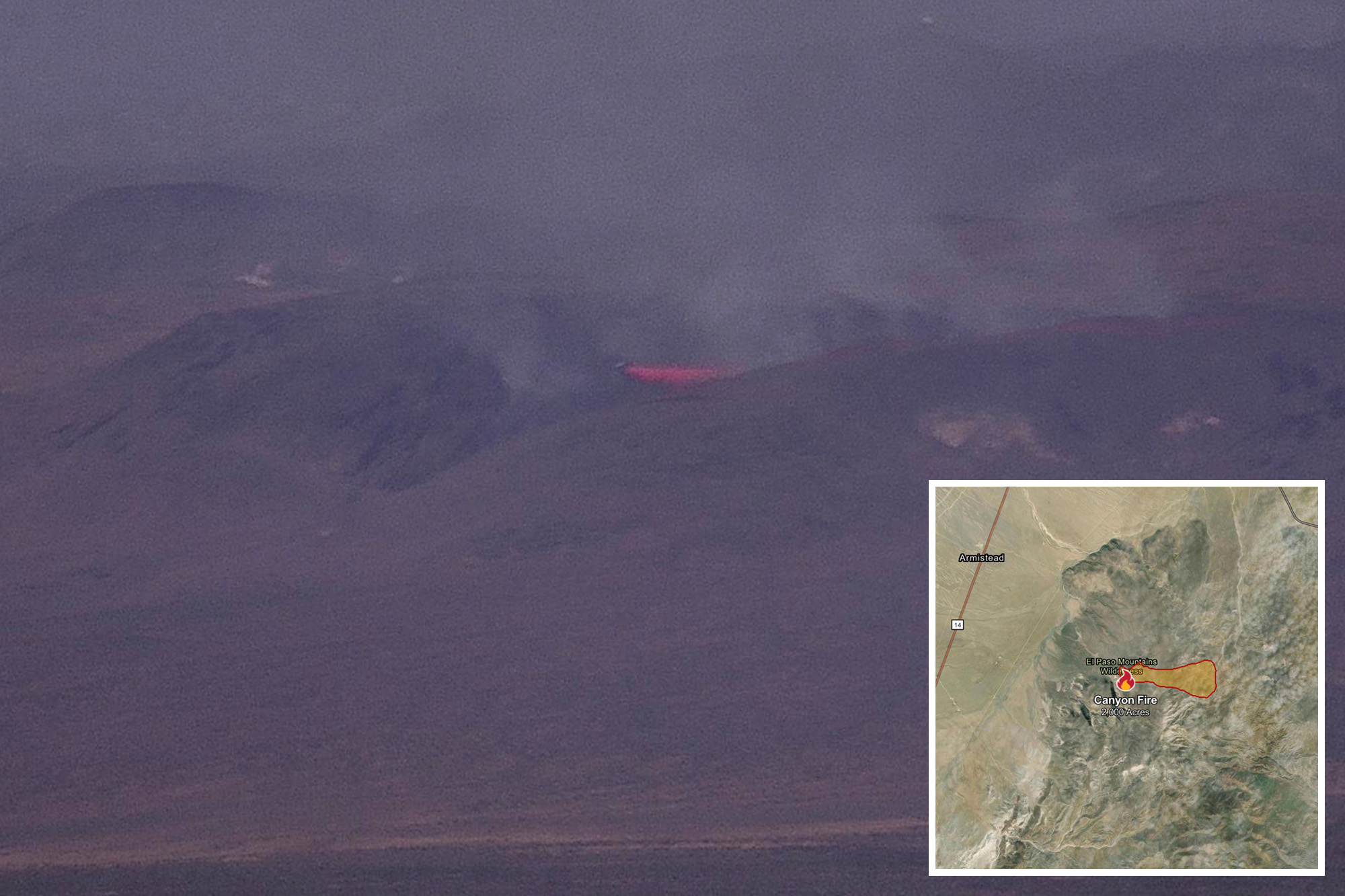 Canyon fire explodes to 2,000 acres as it burns out of control in Kern ...