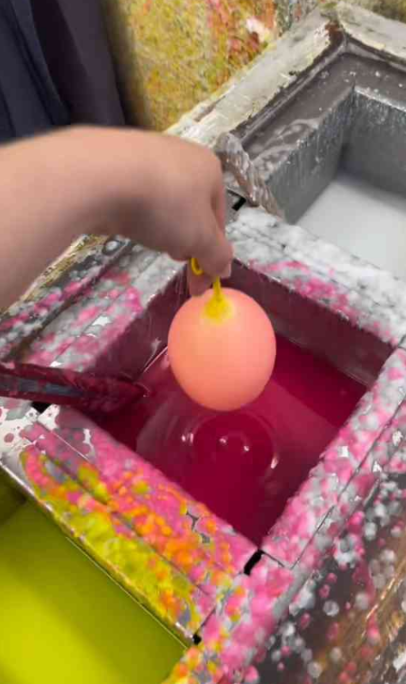 Bubbly wax balloon candles satisfying handmade glow