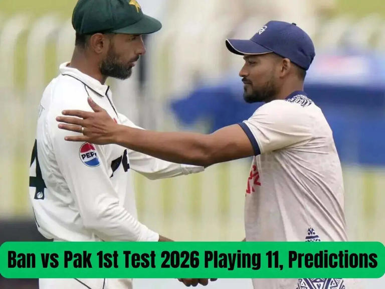 BAN vs PAK, 1st test 2026: Live streaming, playing 11, pitch report ...