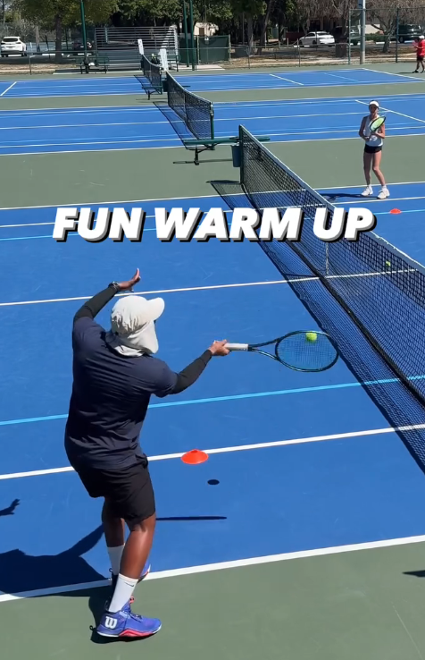 Fun warm up for tennis sessions