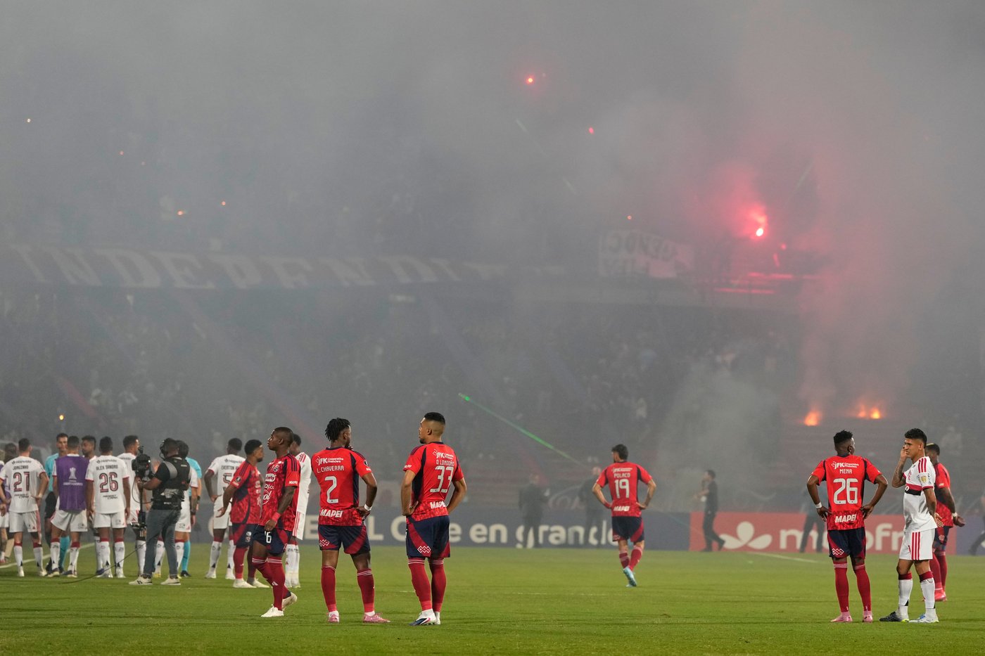 Copa Libertadores soccer match halted after just 3 minutes when fans ...