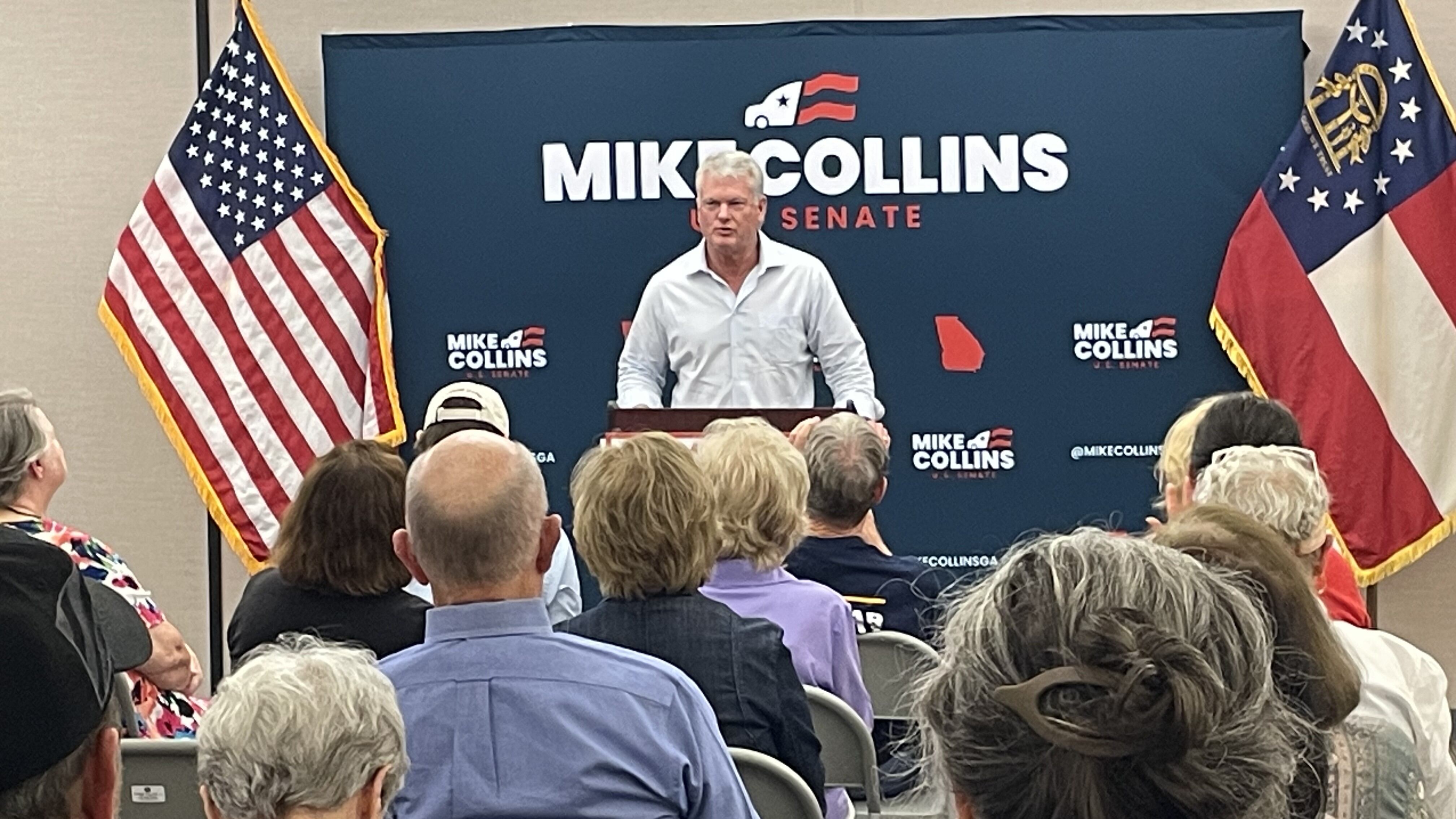 Mike Collins campaigns in Columbia County on Senate primary tour
