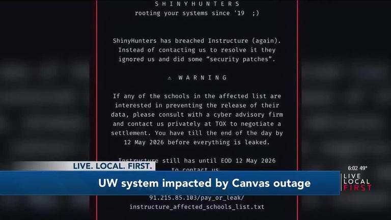 Wisconsin universities and schools impacted by Canvas data breach