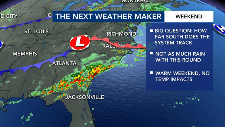 Friday stays dry before rain returns this weekend in central NC