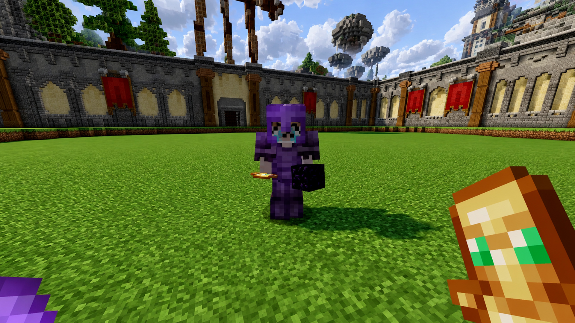 Minecraft crystal PvP gameplay without using respawn anchors