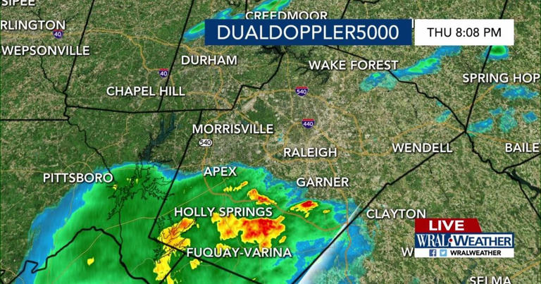 WRAL weather alert day: Much-needed rain soaks Triangle through Thursday