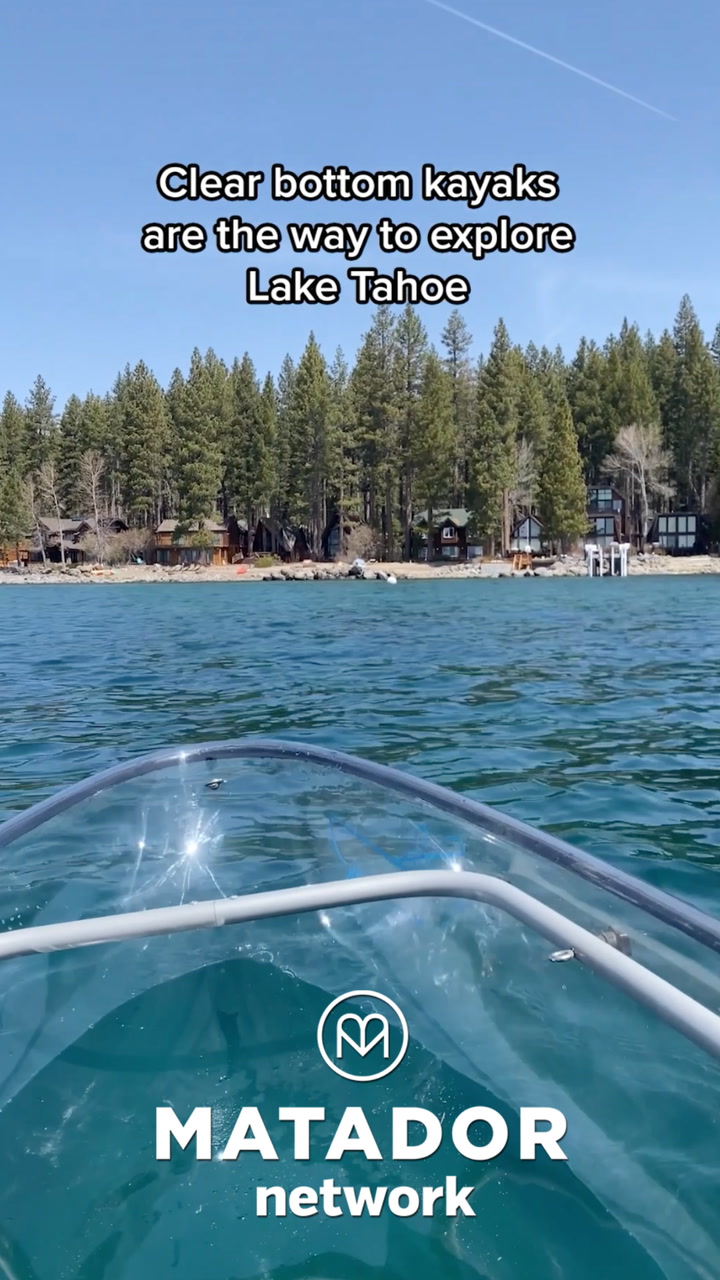 This is what kayaking at Lake Tahoe, California, looks like