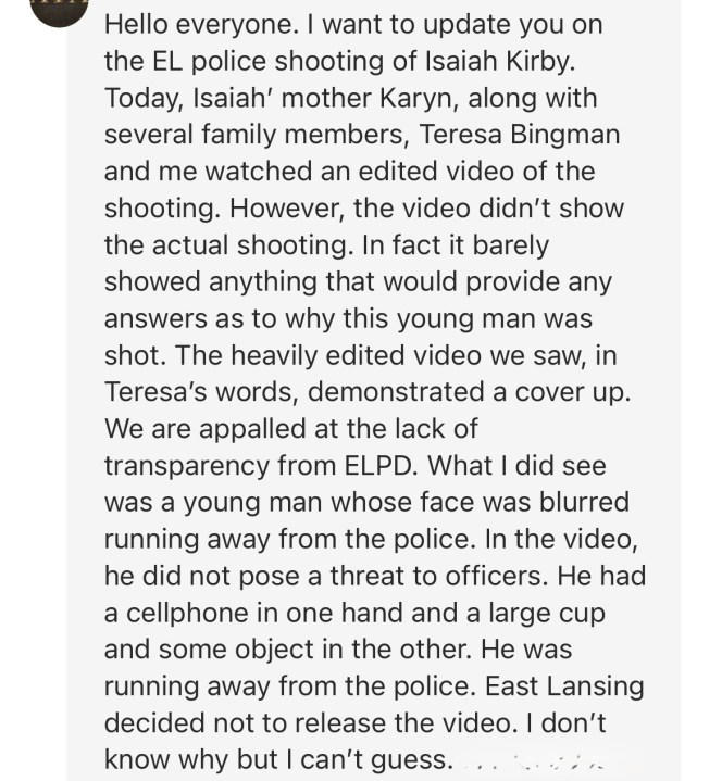 ELPD may release video of police shooting that killed MSU student at a ...