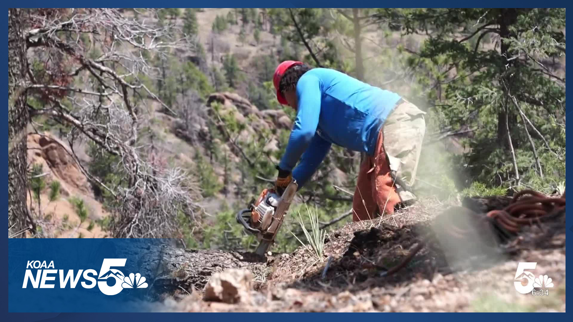 Colorado Springs Fire Department conducting wildfire mitigation on the ...