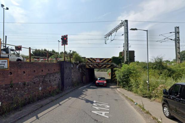 Disruption to all services after vehicle hits railway bridge