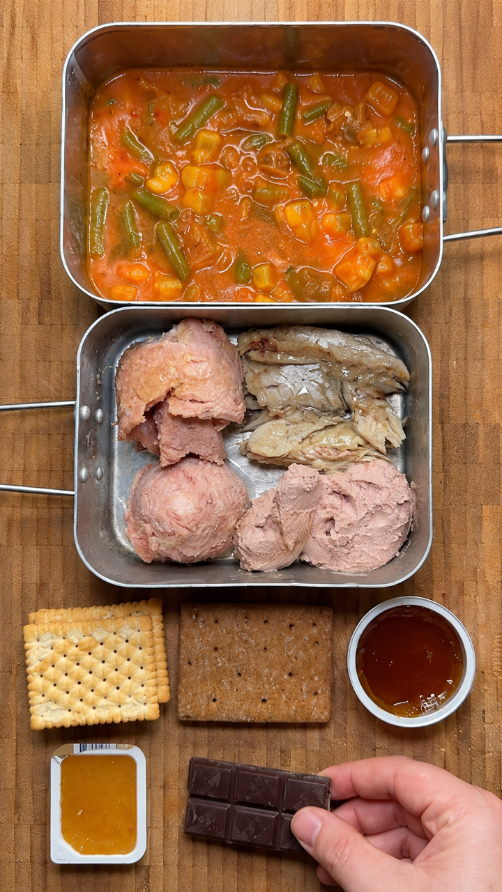 Inside Croatia army food packs and field ration meal experience