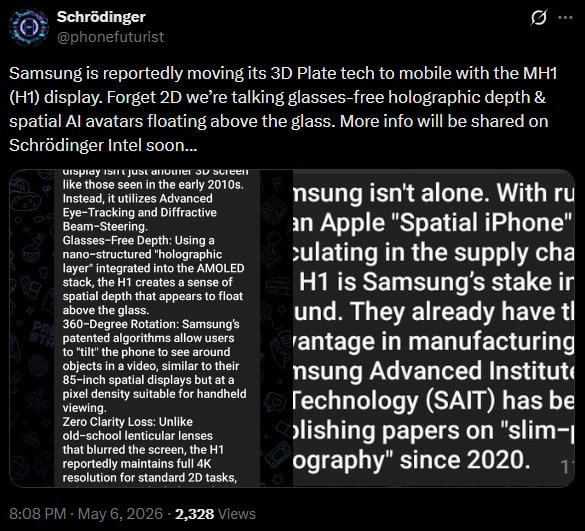 Apple may be planning for a spatial iPhone with holographic screen ...