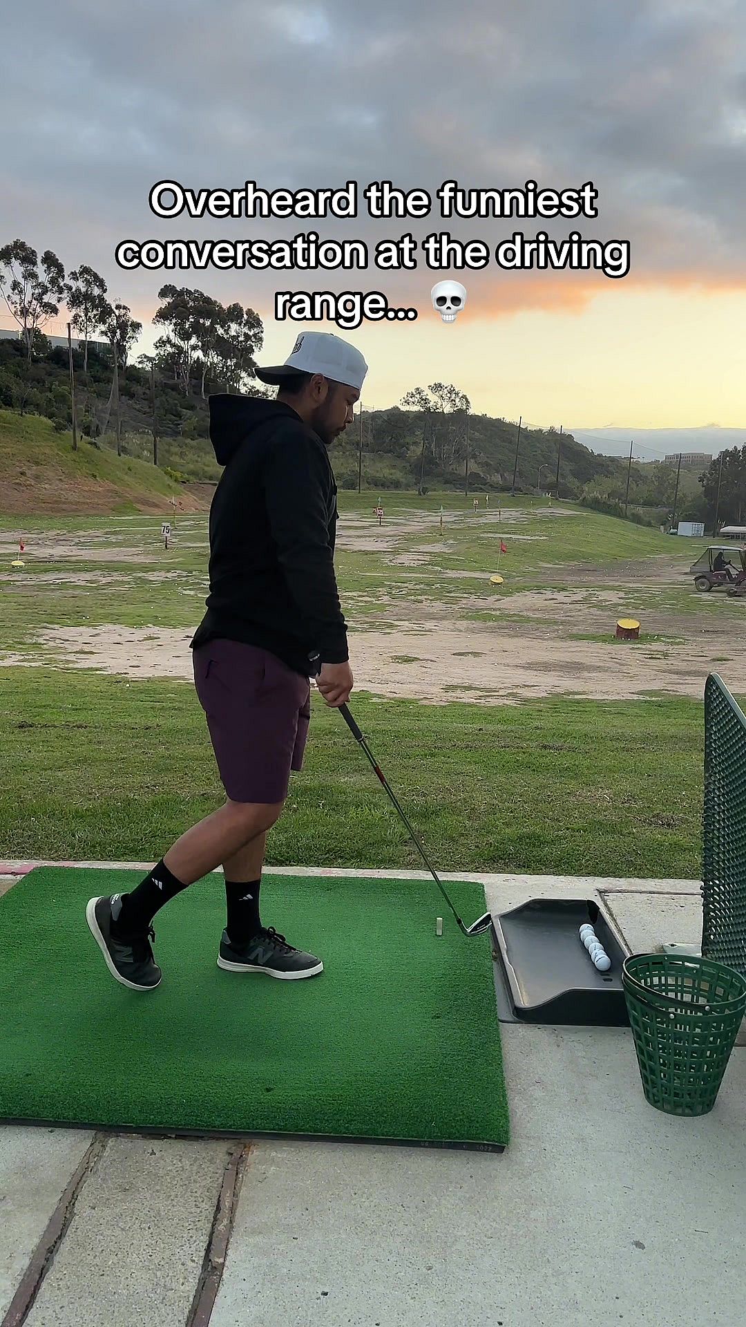 You always hear the funniest stories at the driving range
