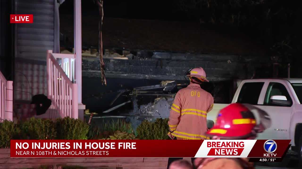 Large response to early morning house fire in northwest Omaha