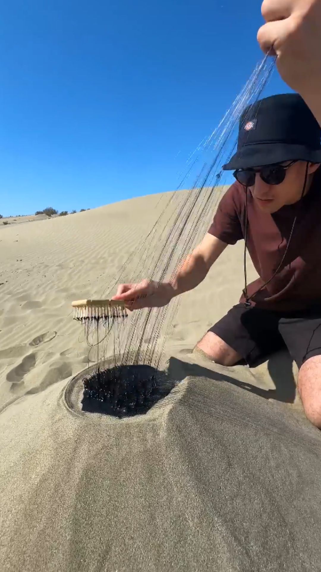 I made rope from crude oil in the desert