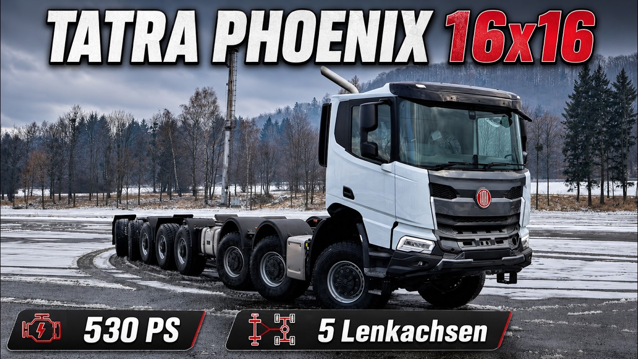 2026 Tatra Phoenix 16x16 Offroad-Lkw mit 5 Lenkachsen & 530 PS