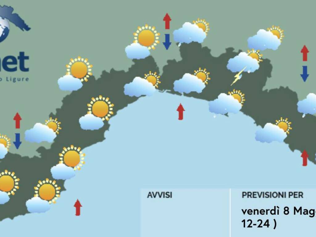 Meteo, tempo instabile sulla Liguria: nubi sparse e possibili schiarite ...