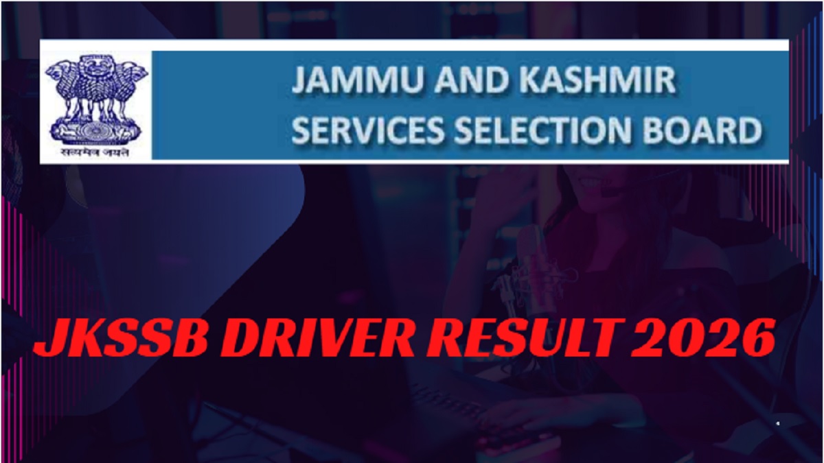 JKSSB driver result 2026 out at jkssb.nic.in, download merit list PDF ...