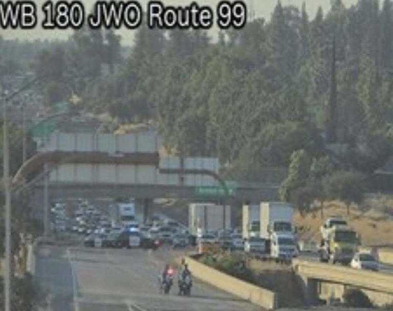 CHP officer injured in crash near Fresno highway transition ramp ...