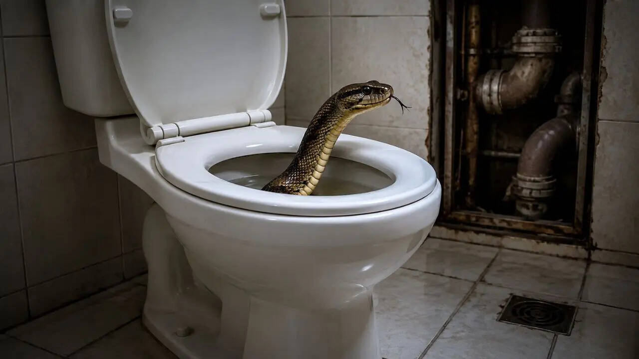 What attracts snakes to emerge from toilet bowls in apartments: Here’s ...