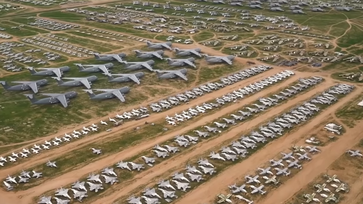 What is America doing with 3,000 aircraft hidden in the desert?