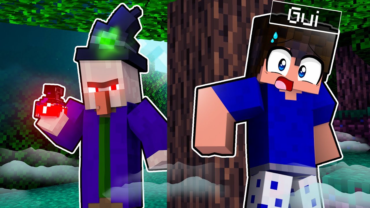 Escape da bruxa no Minecraft
