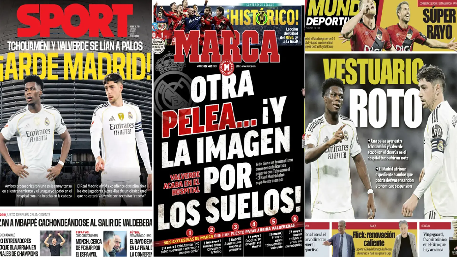 ¡Arde Madrid!, «Vestuario roto»... Las portadas de la crisis en el ...