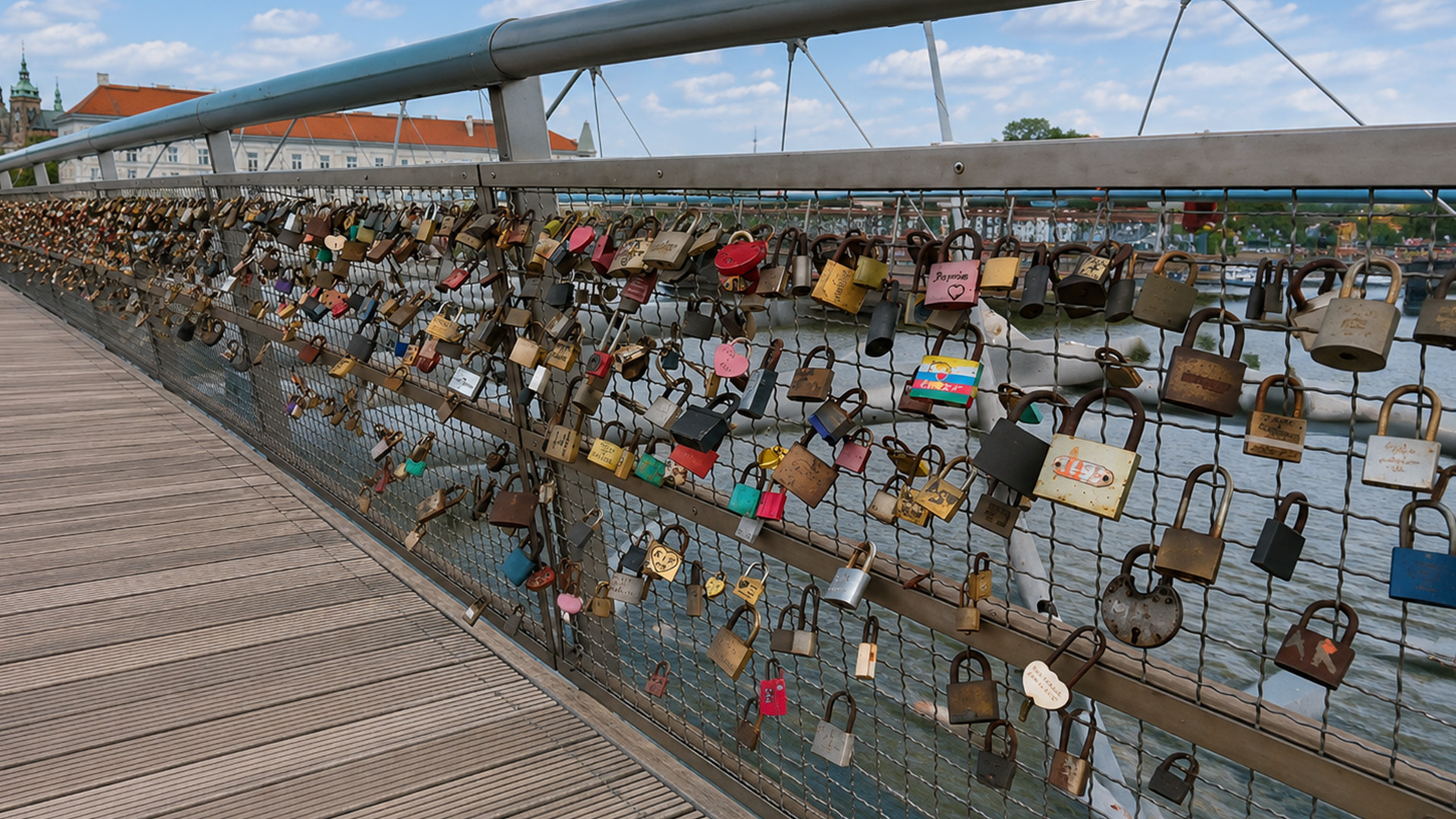 Discovering Krakow’s famous love lock bridge
