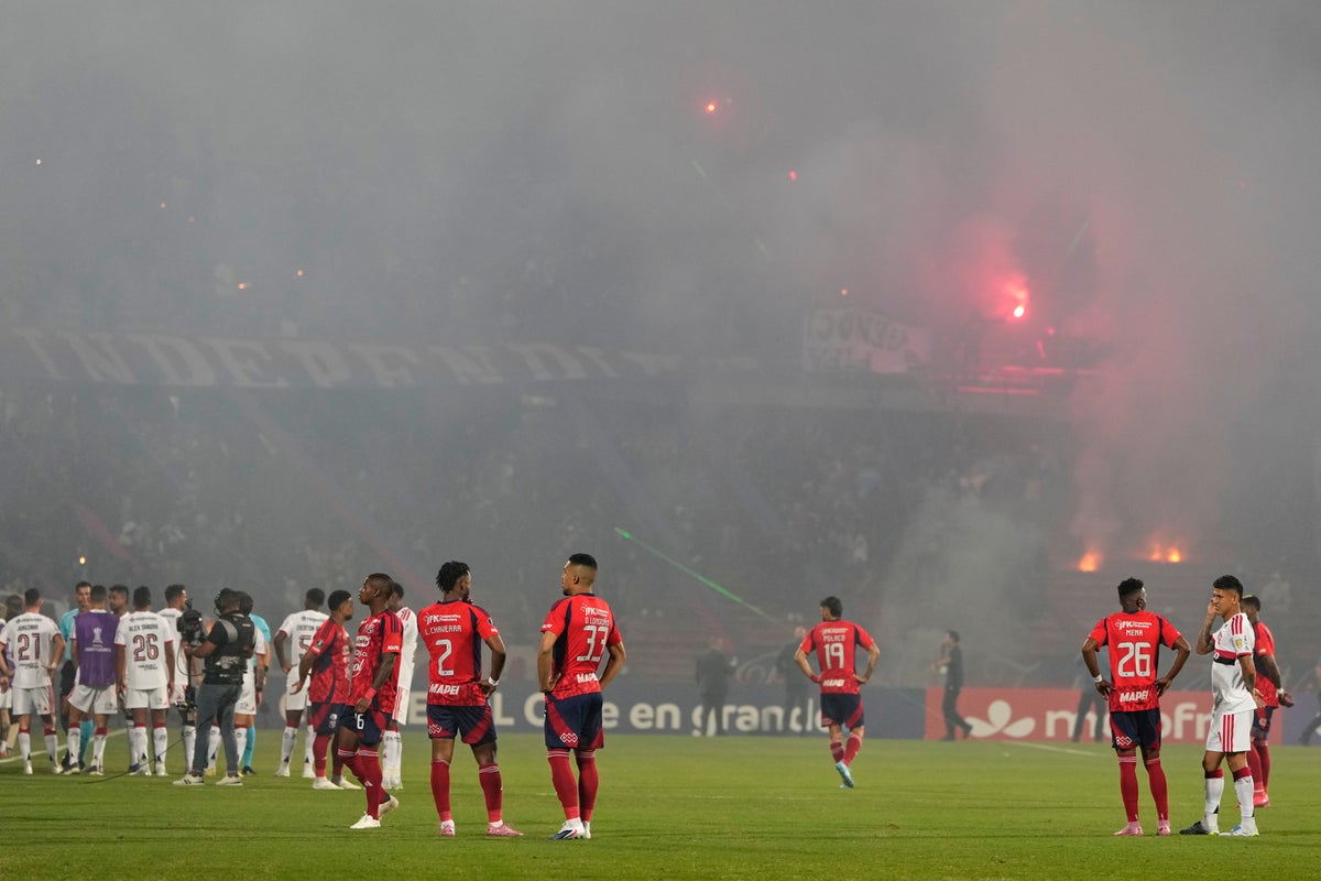 Copa Libertadores match abandoned after crowd trouble breaks out