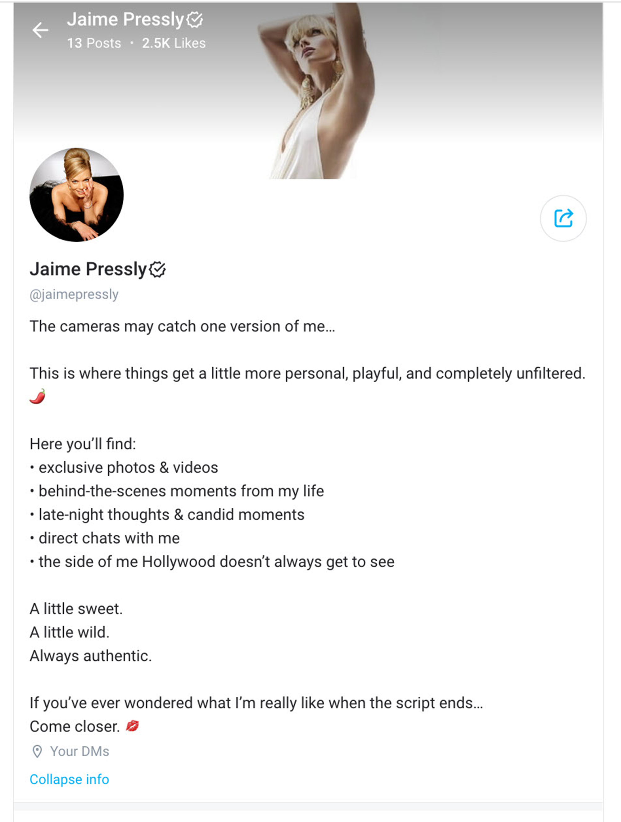 Jaime Pressly is the latest celeb to launch OnlyFans: I’m evolving with ...