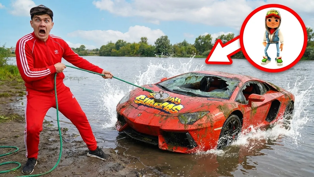 On a retrouvé la Lamborghini de Jake de Subway Surfers sous l’eau en ...