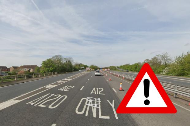Long delays on A12 after crash