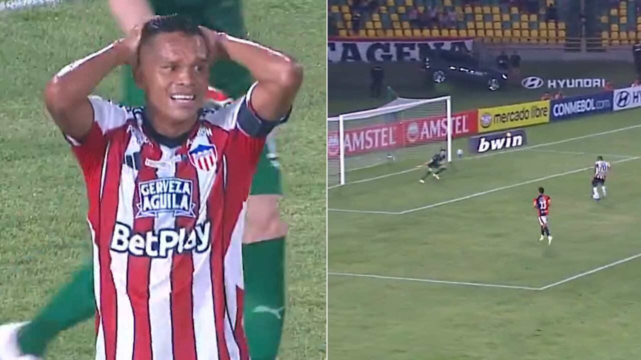 El insólito gol que falló Carlos Bacca para Junior en Copa Libertadores ...
