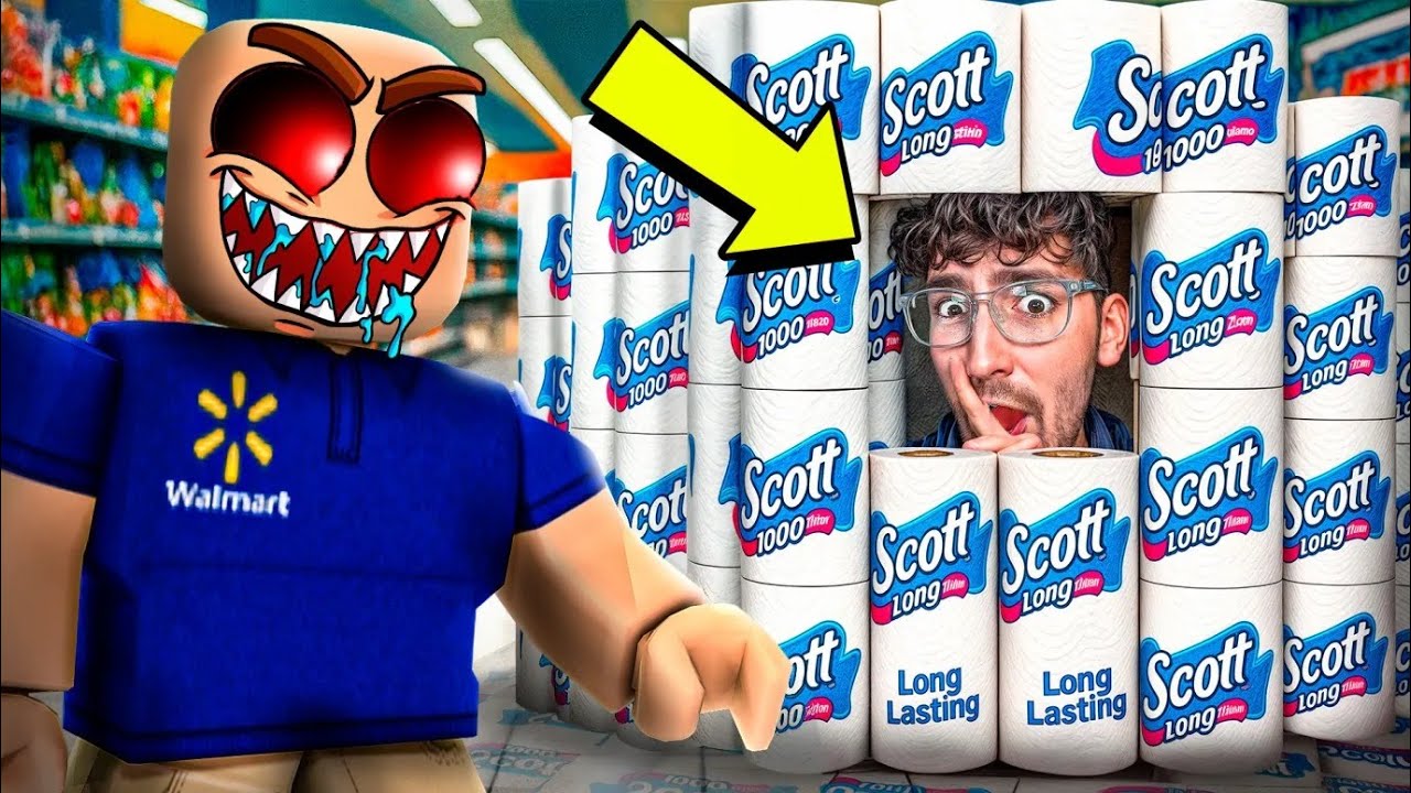 Surviving 7 nights in a mega store in Roblox