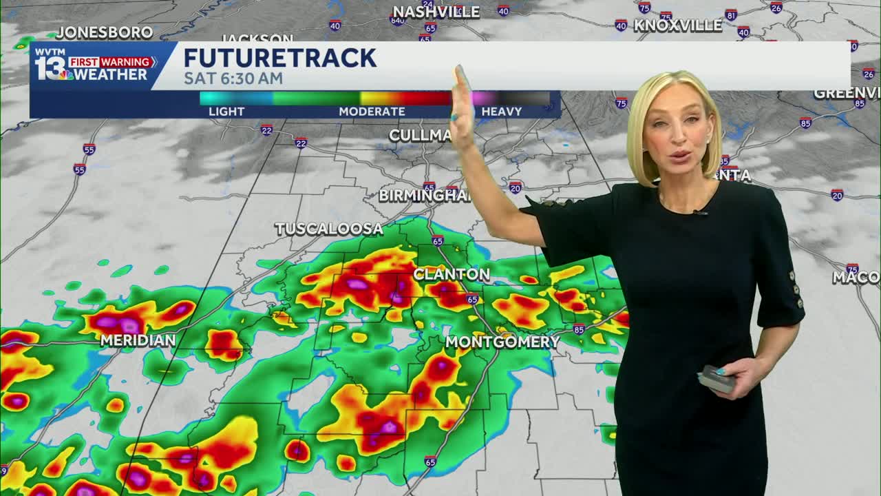 Alabama's weather forecast: A few waves of showers and storms are ...