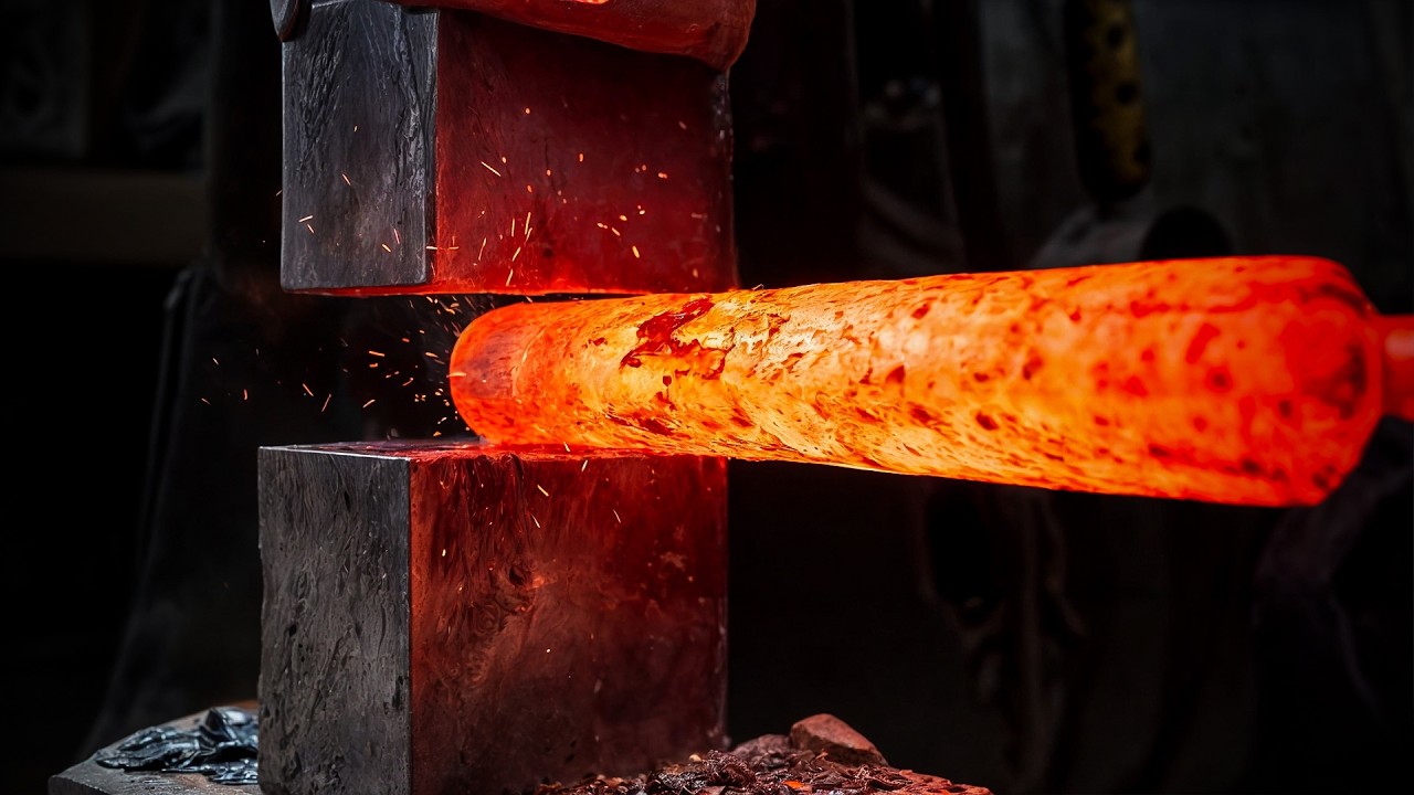 Forging a machete and cleaver from scrap metal