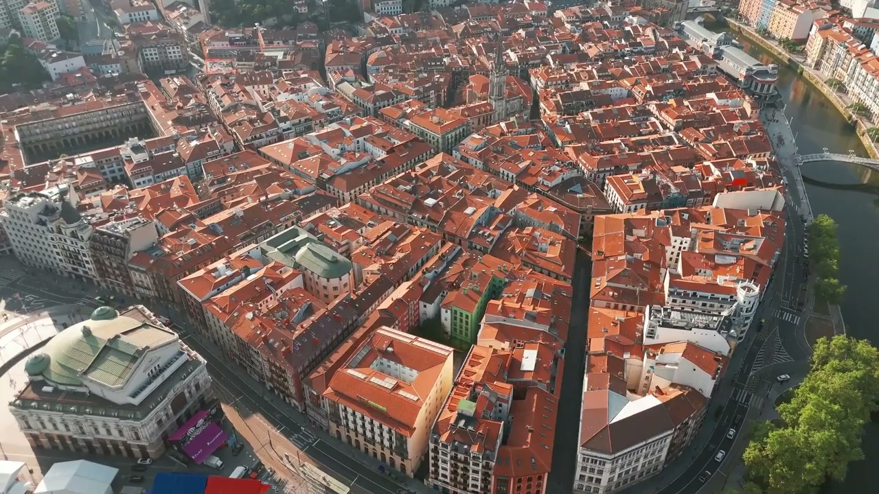 Bilbao, Spain: Drone tour over Nervión River