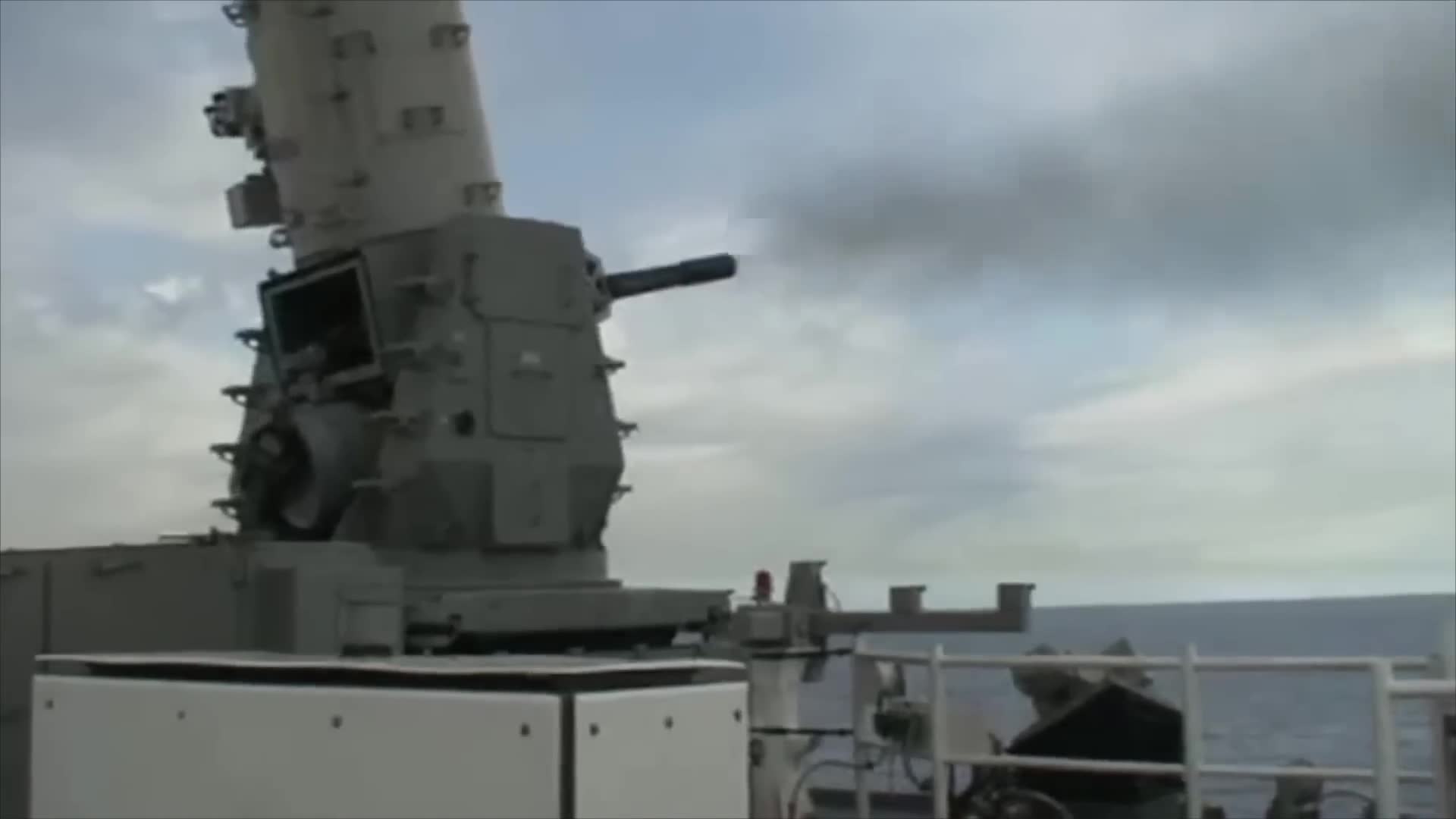 Close-in weapon system engages incoming threats