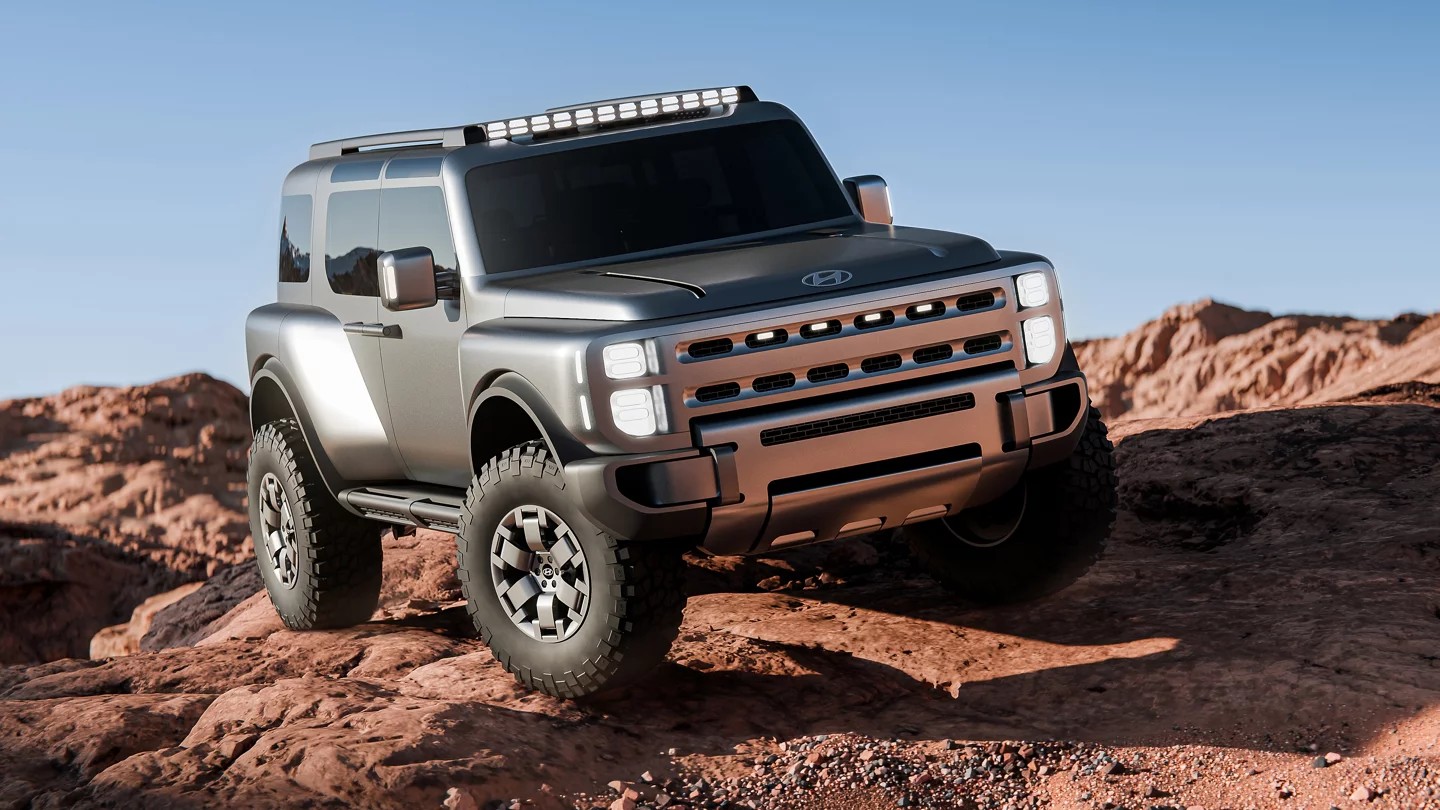 Mid-size body-on-frame pickup Hyundai Boulder files a new patent with ...