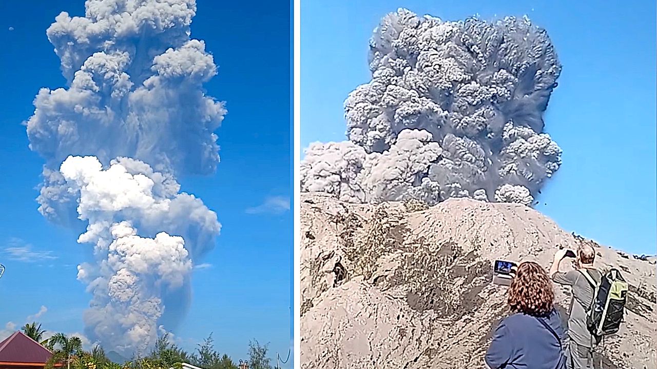 Three hikers killed as Mount Dukono erupts sending ash 10 kilometres ...