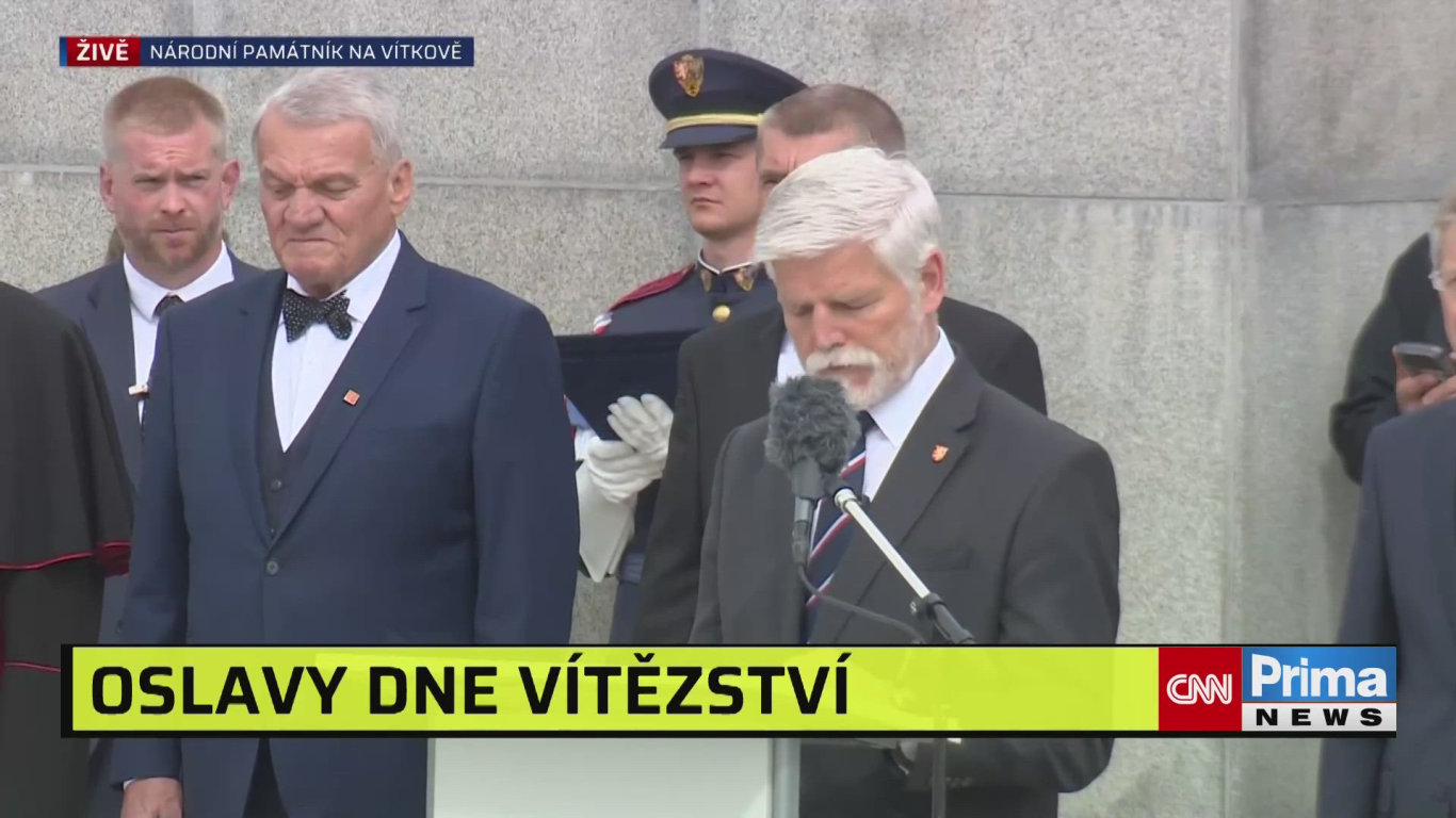 Pavel vystoupil na pietním aktu na pražském Vítkově
