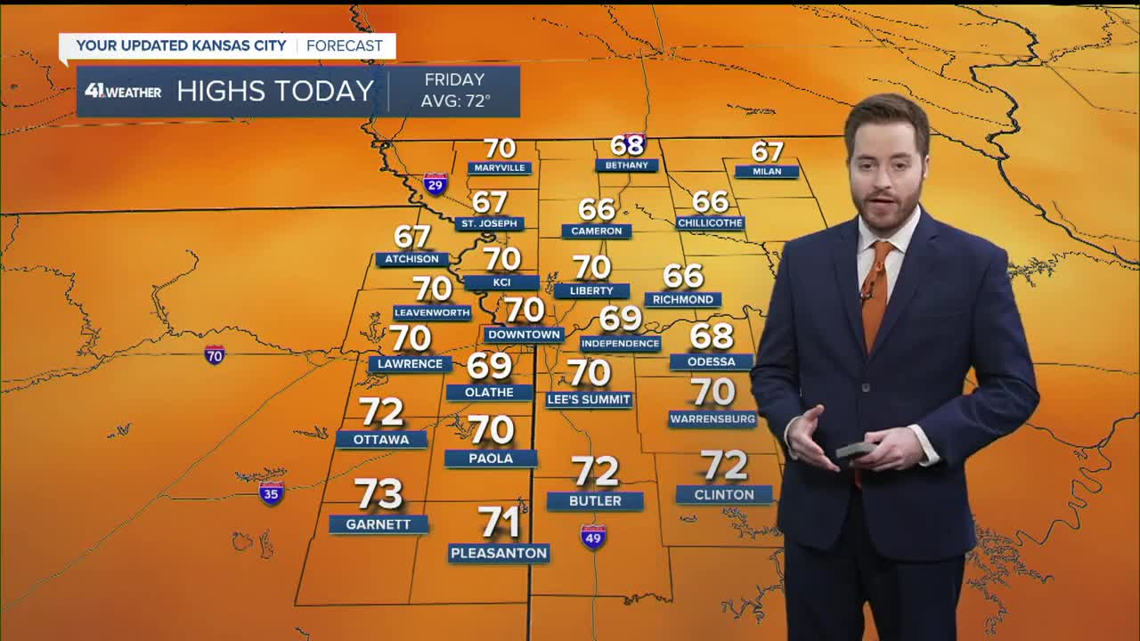Scattered showers today, afternoon storms for a few