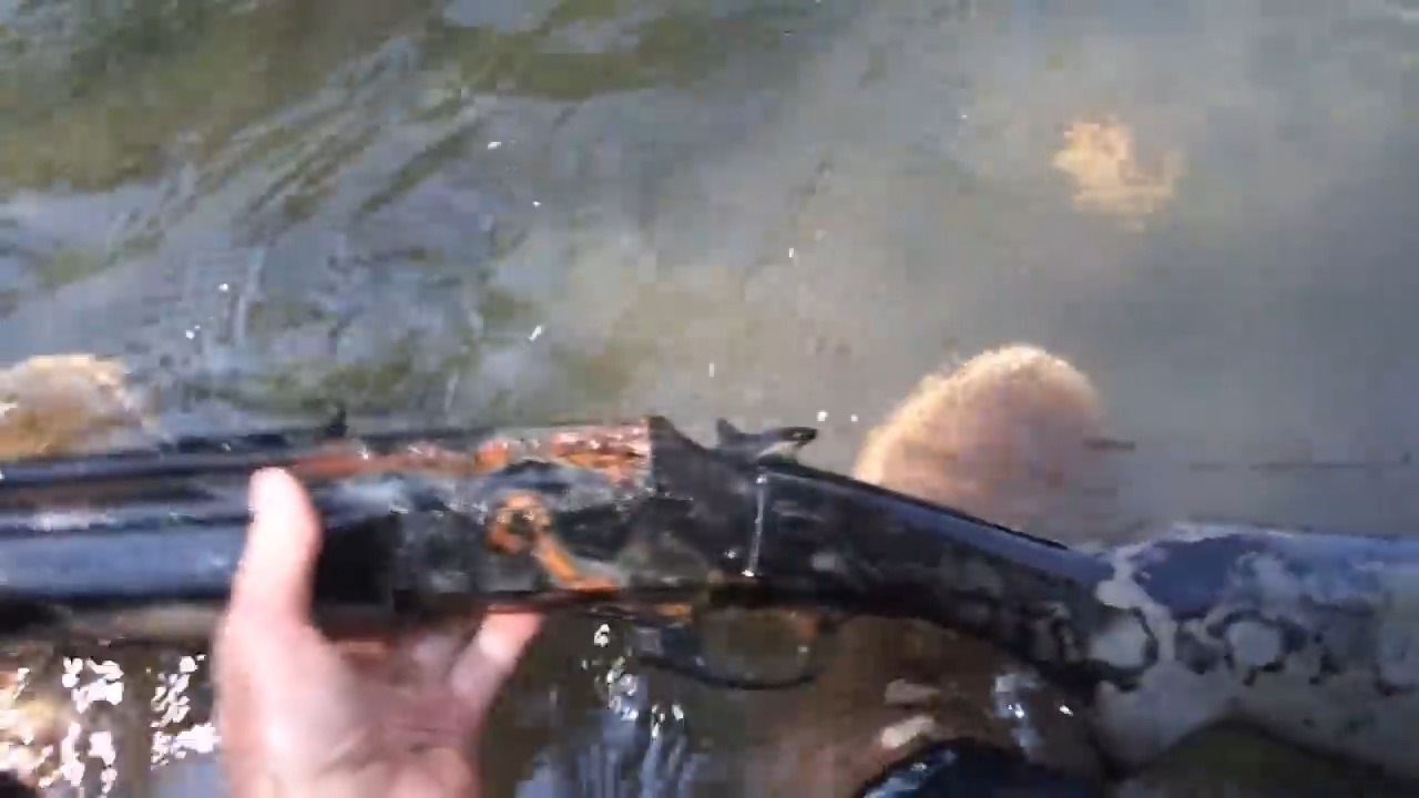 It was full of mud - until he peeled it open and found a gun