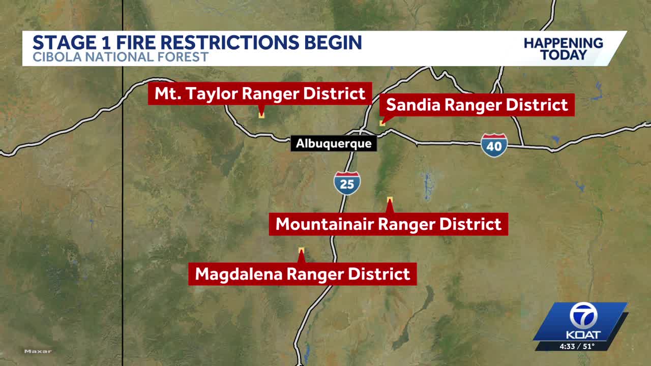 Cibola National Forest moves to Stage 1 restrictions